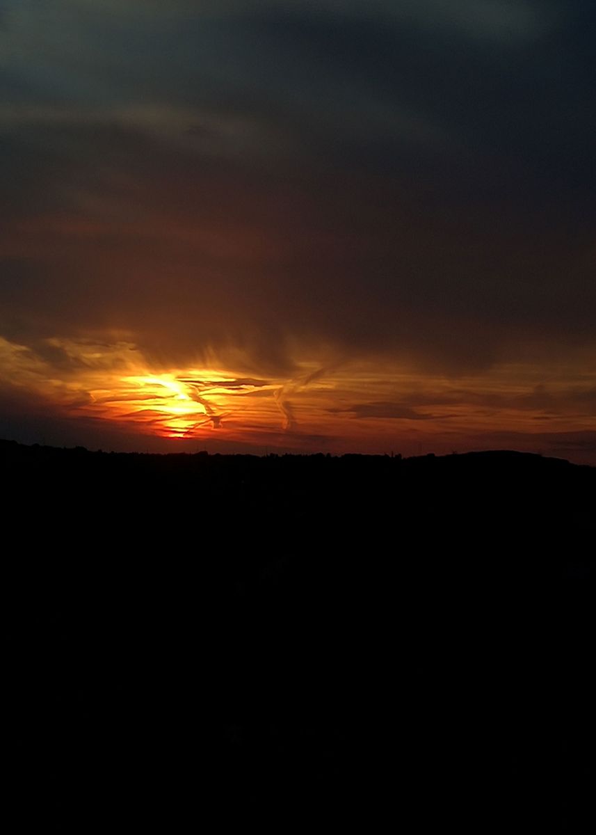 'Sunset' Poster, picture, metal print, paint by Stars Bricket | Displate