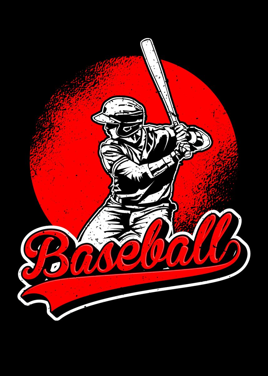 'Baseball Baseball Bat' Poster, picture, metal print, paint by ...