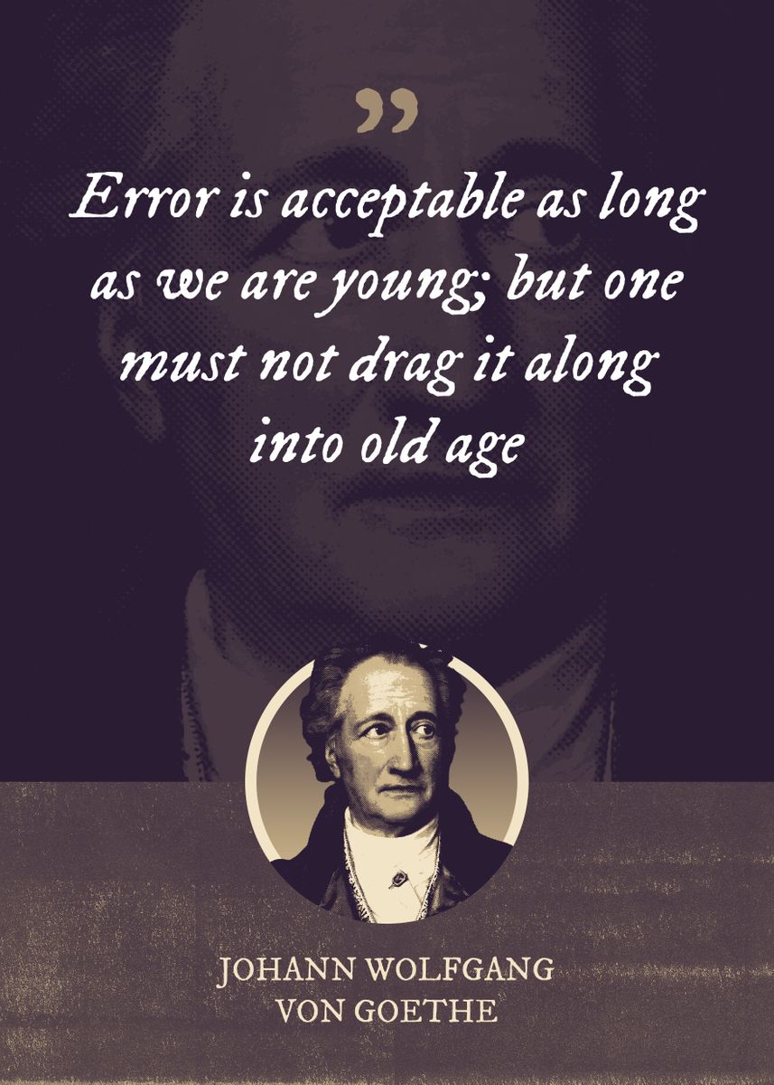 'Error is acceptable as' Poster, picture, metal print, paint by ...
