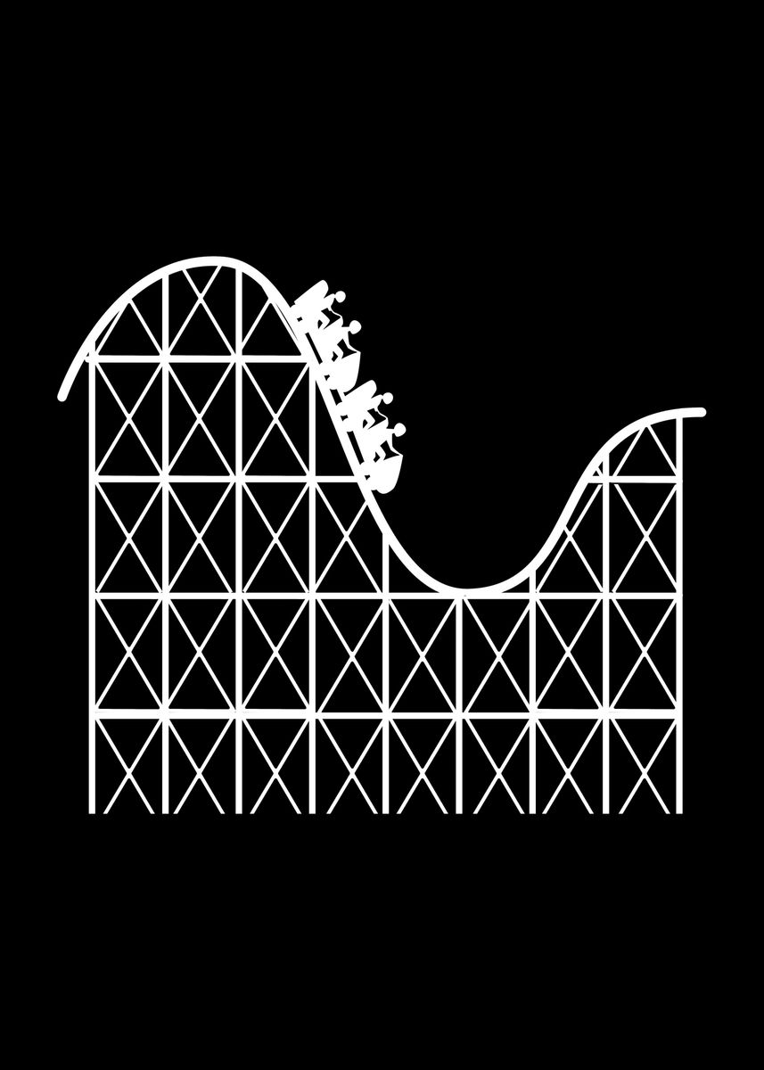 'Roller Coasters' Poster, picture, metal print, paint by FunnyGifts ...
