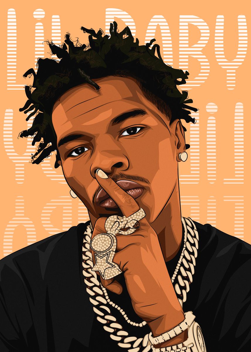 'Lil Baby' Poster, picture, metal print, paint by Anjola Agosu | Displate
