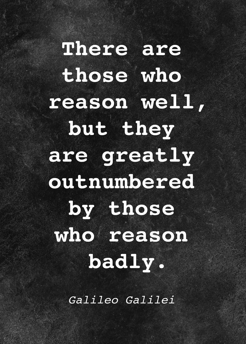 'Galileo Galilei Quote D014' Poster by Go Fonix | Displate