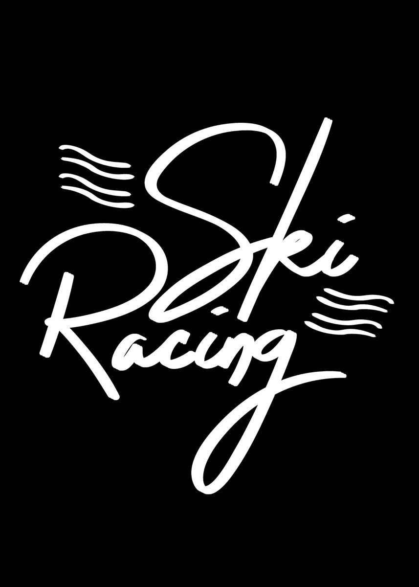'Ski Racing' Poster, picture, metal print, paint by dr3designs | Displate