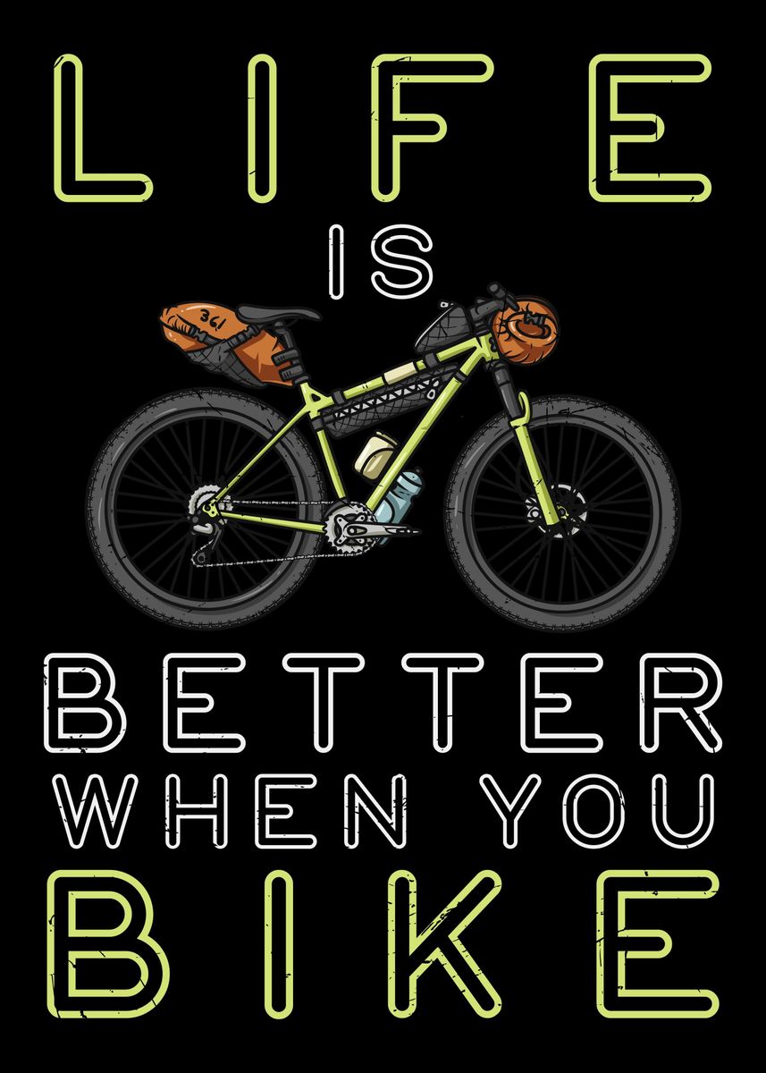 'Life is bike' Poster, picture, metal print, paint by John DonJoe ...