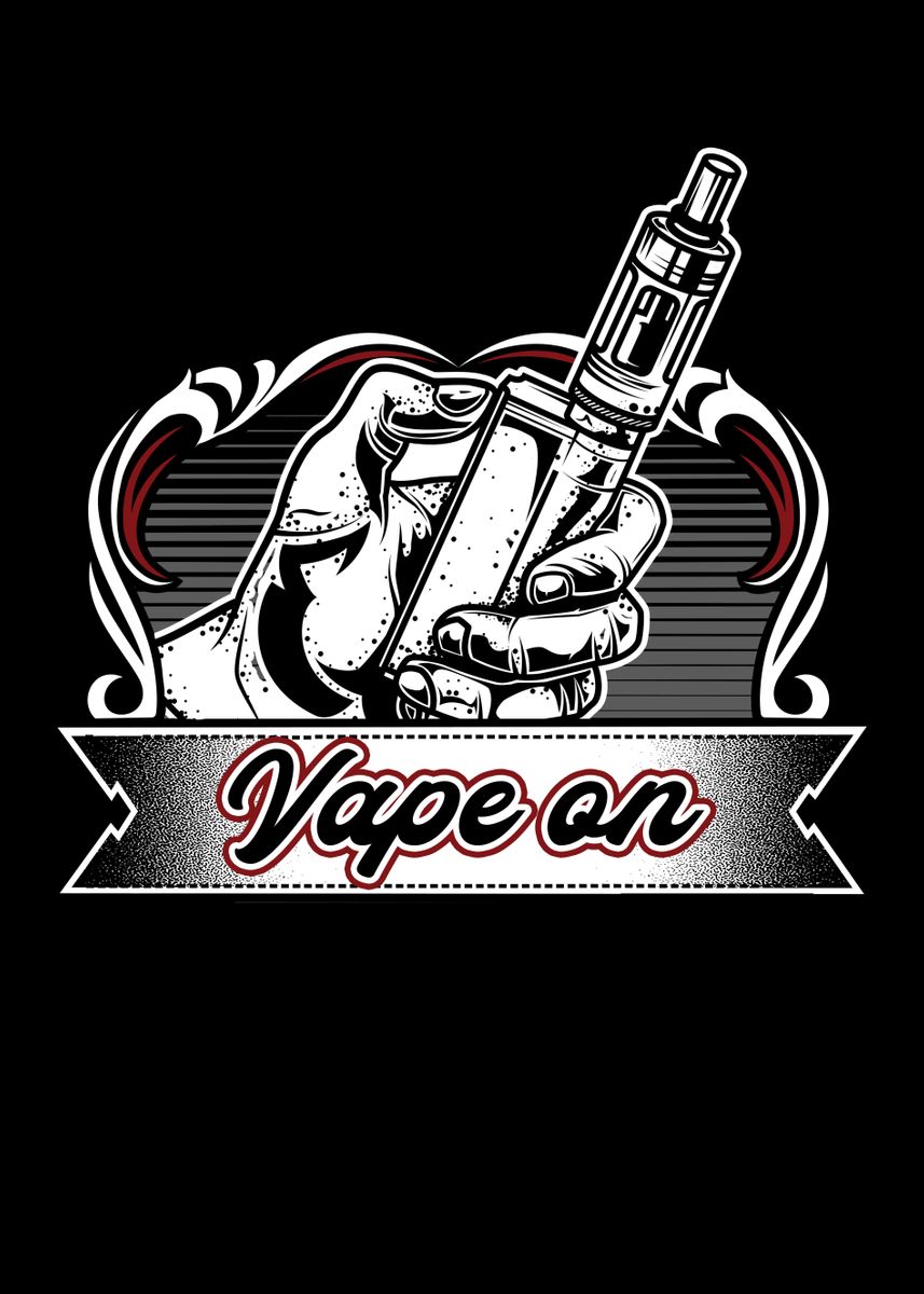 'Vape On Vaper Vintage' Poster by Foxxy Merch | Displate