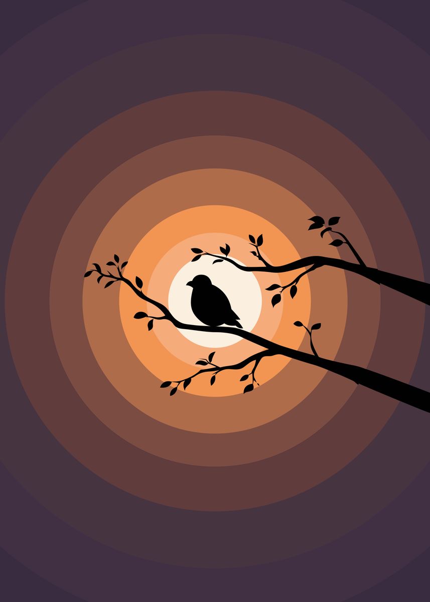 'Negative Space of Bird ' Poster, picture, metal print, paint by ...