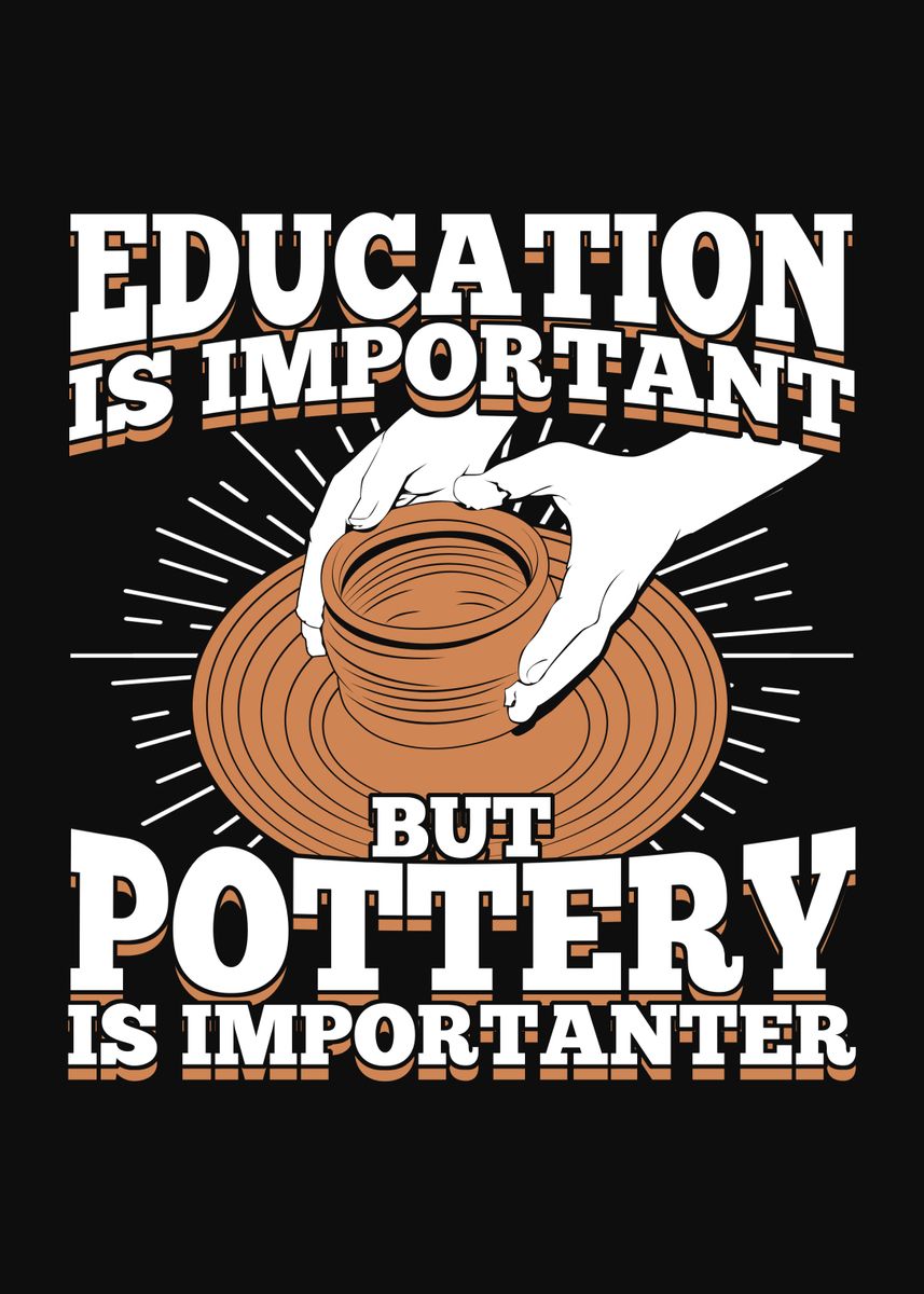 'Funny Pottery Maker Design' Poster, picture, metal print, paint by ...