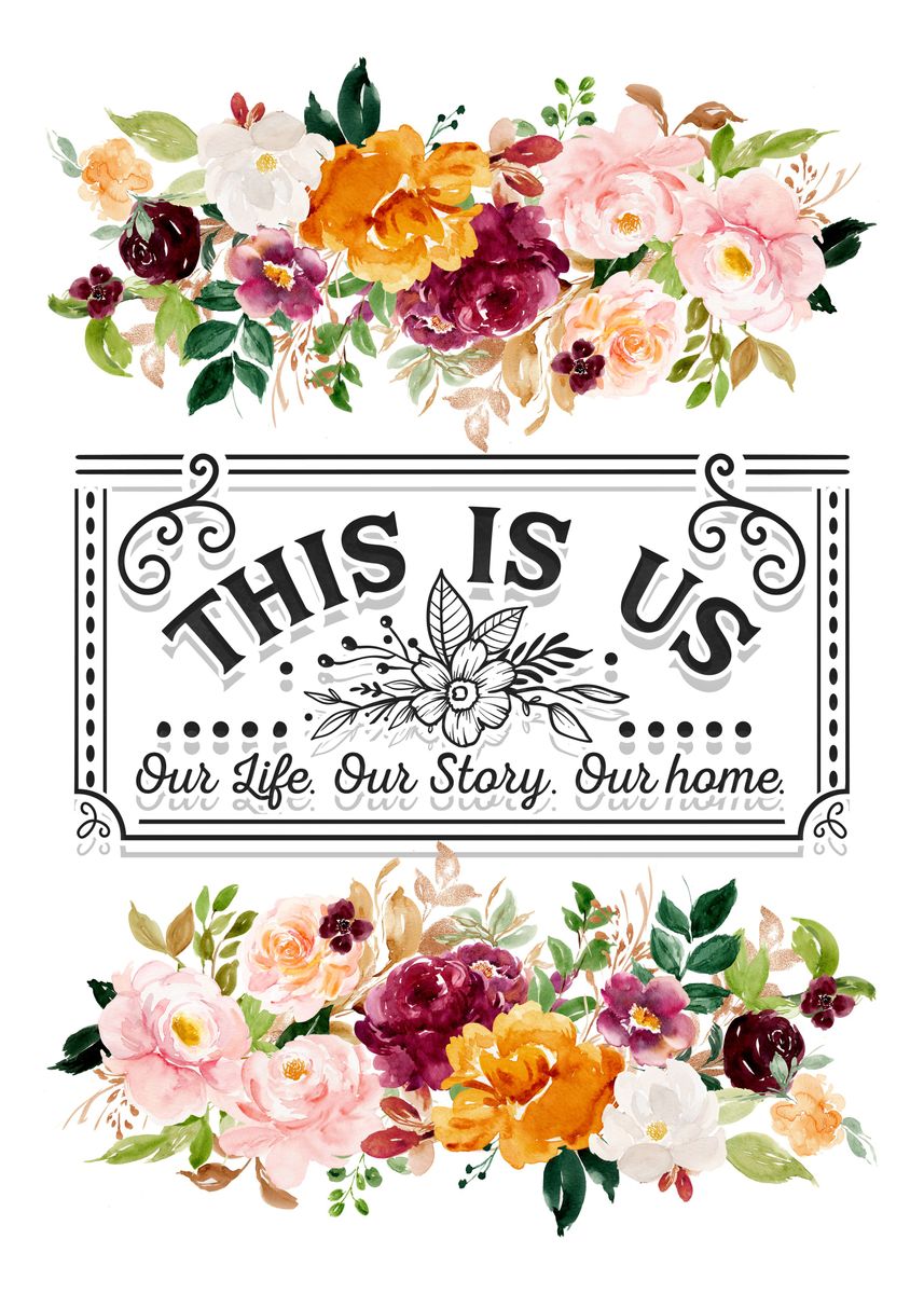'This is us' Poster, picture, metal print, paint by Juliana RW | Displate