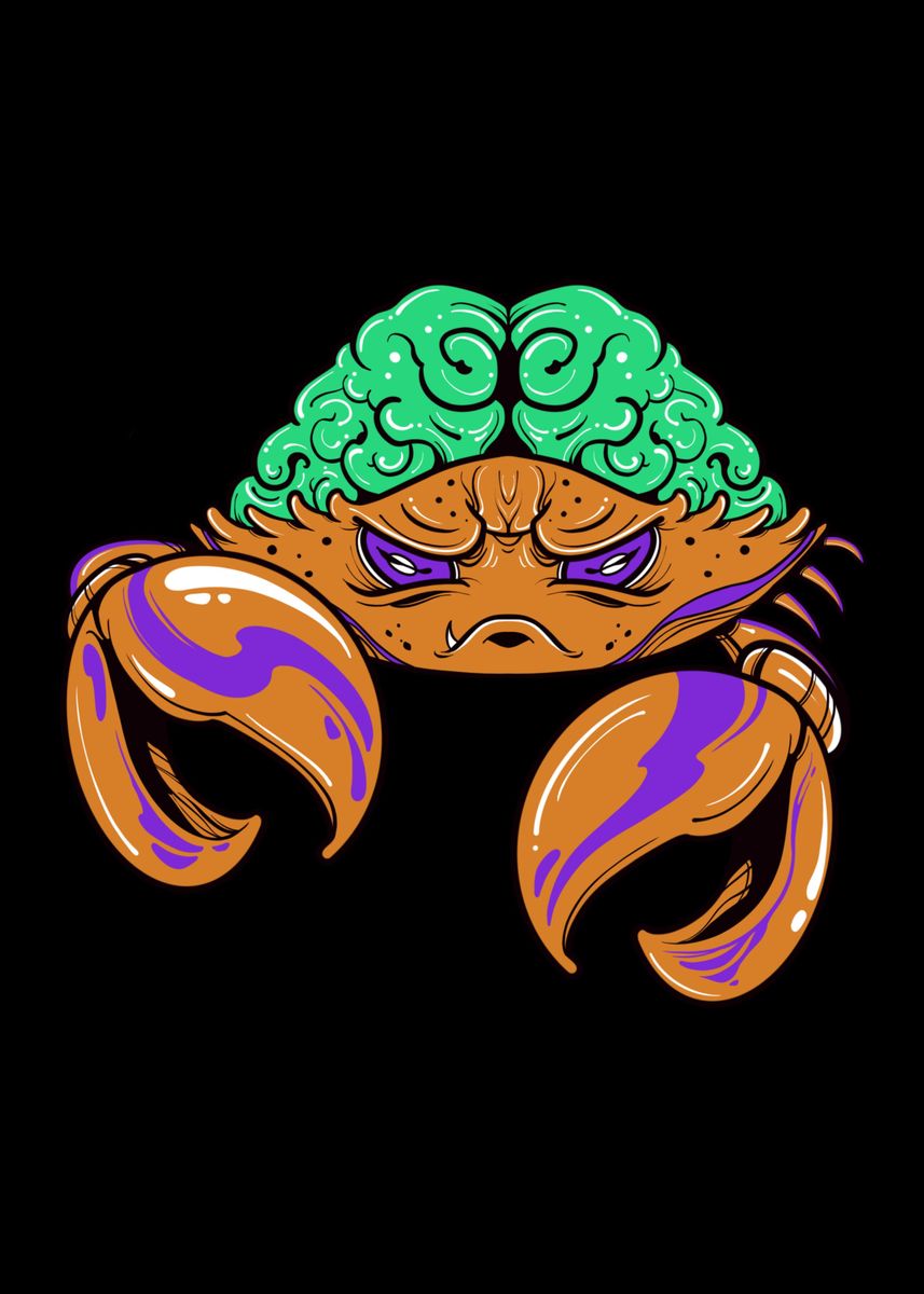 'Crab Mental' Poster by erick galcon | Displate