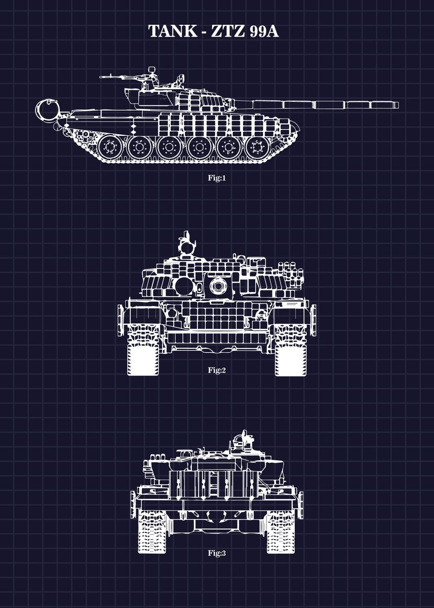 'Tank ZTZ 99A ' Poster, picture, metal print, paint by Art Creative ...