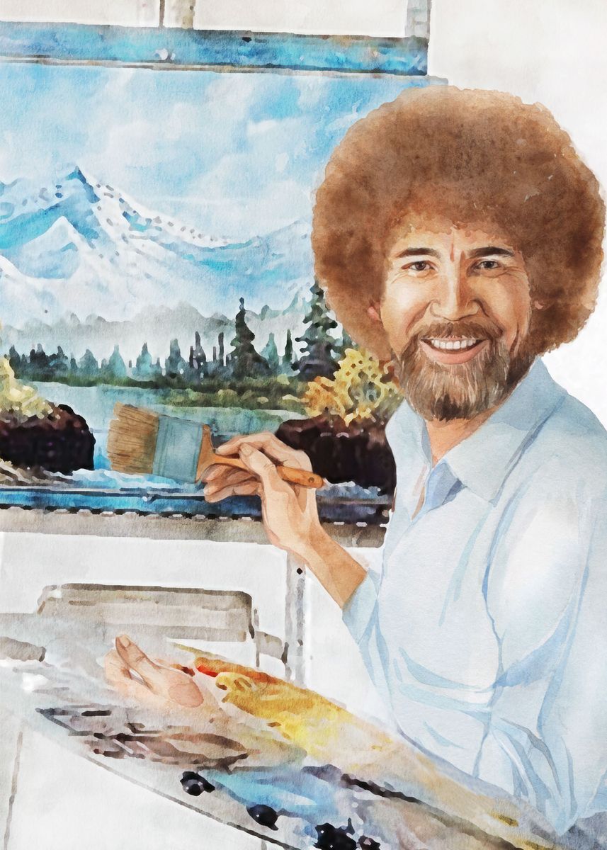 'Bob Ross Art' Poster, picture, metal print, paint by Haus and Hues ...