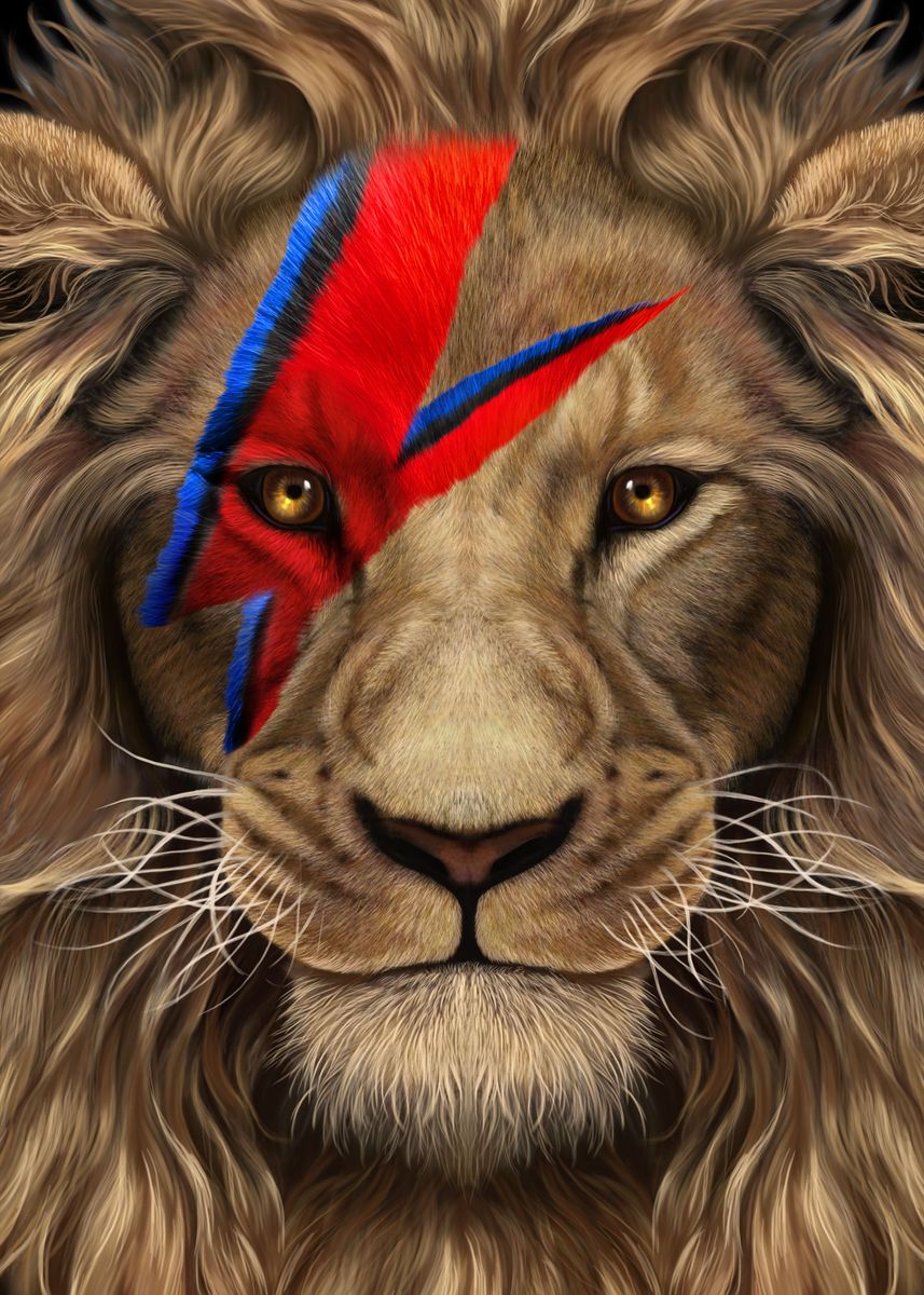 'Lightning Alpha Lion' Poster by Fox Republic | Displate