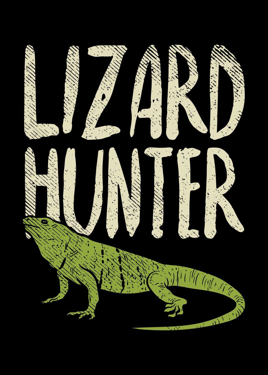 'Lizard Hunter' Poster, picture, metal print, paint by Uwe Seibert ...