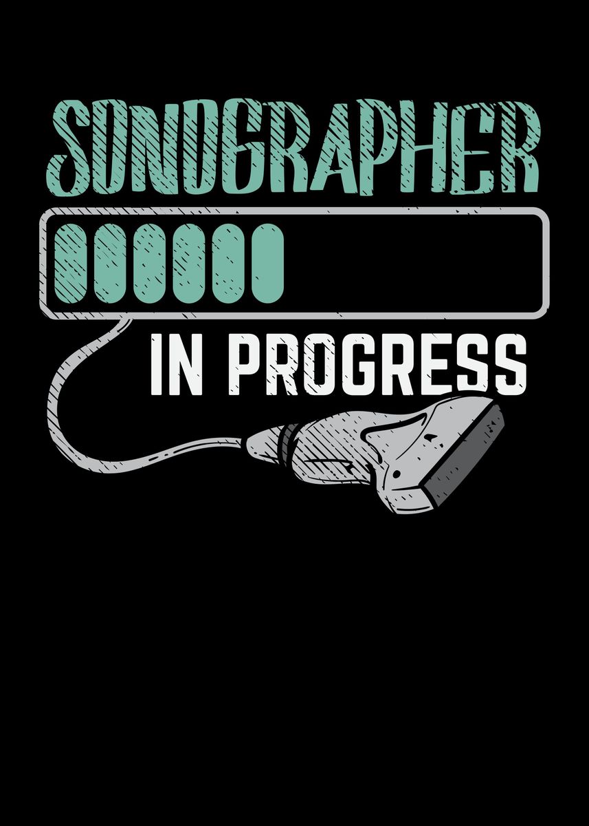 'Sonographer In Progress' Poster, picture, metal print, paint by Uwe ...