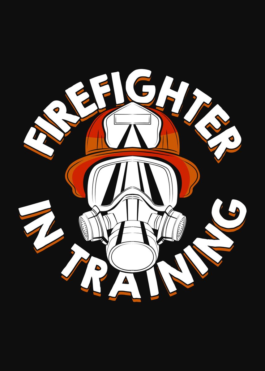 'Firefighter In Training' Poster by Marcel Doll | Displate