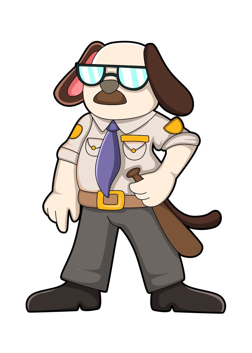 'Dog Police officer Police' Poster by Markus Schnabel | Displate