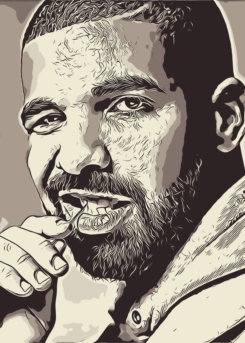 'Drake Rapper Art02' Poster by Ainiez | Displate