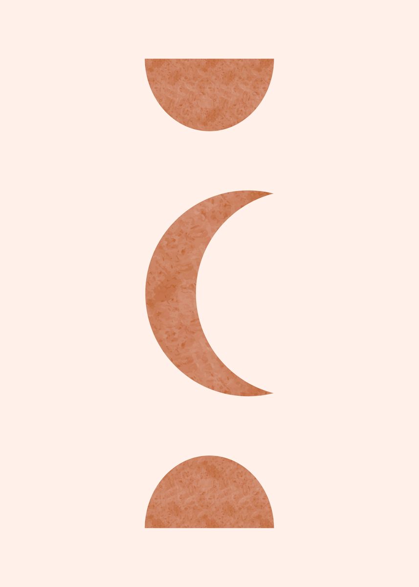 'Moon Modern Art 3' Poster by Human Shadow | Displate