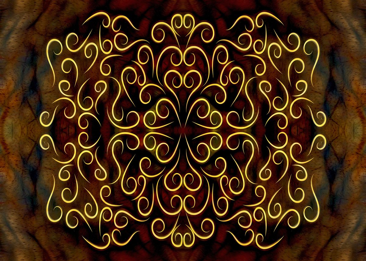 'Abstract symmetry' Poster by Gyula Gvardián | Displate