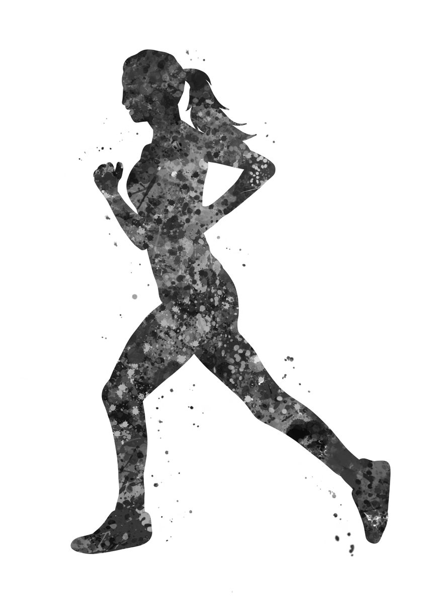 'Runner girl' Poster, picture, metal print, paint by Yahya Art | Displate