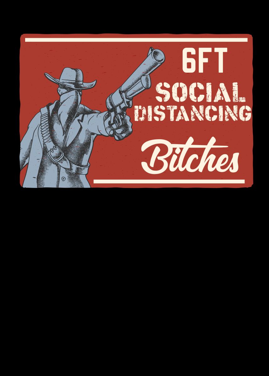 'Social Distance' Poster, picture, metal print, paint by ZS C O M M E R ...