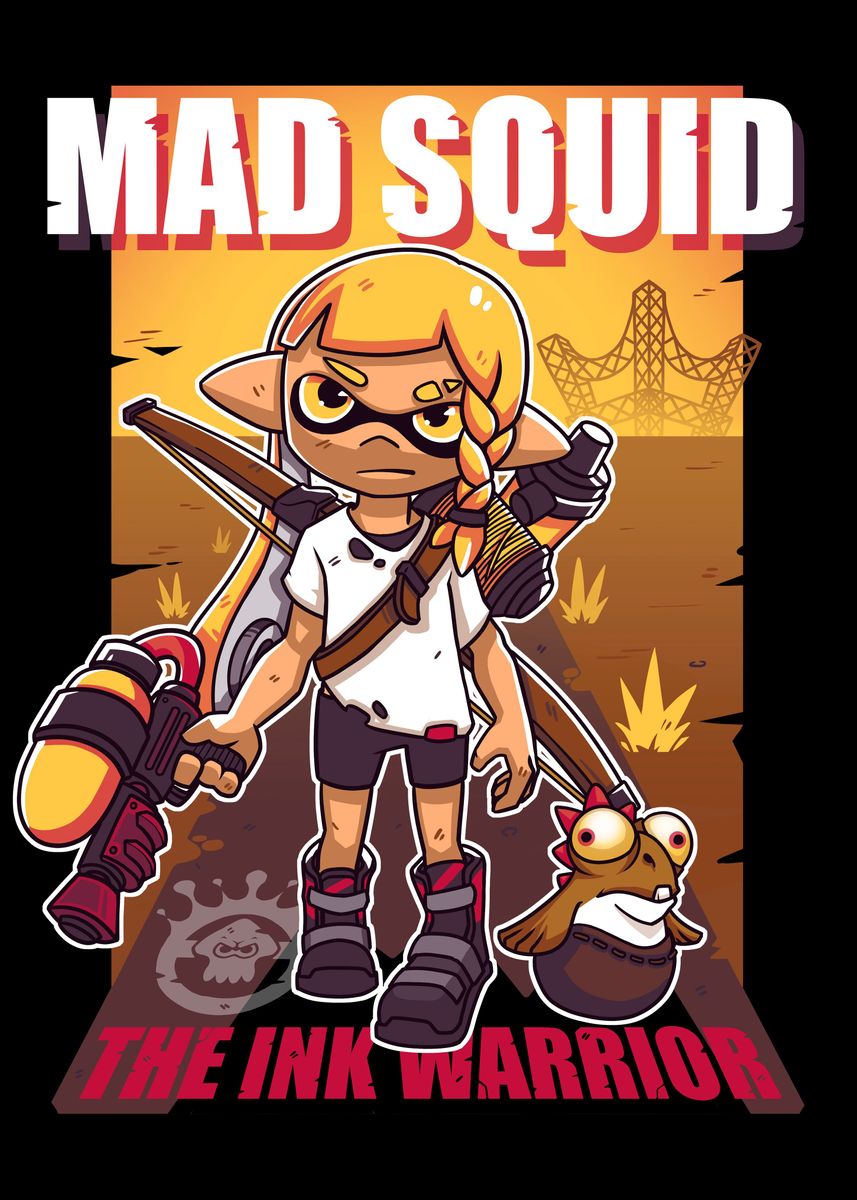 'Mad Squid Ink Warrior' Poster by TheTeenosaur | Displate