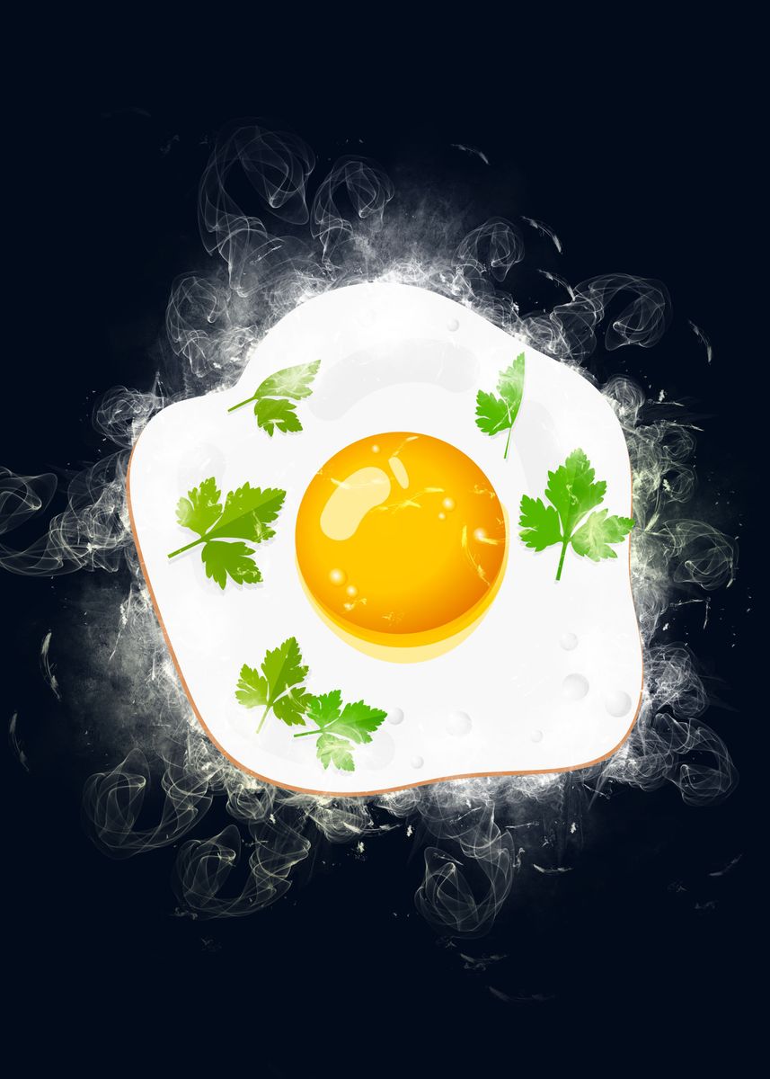 'fried egg' Poster, picture, metal print, paint by shiner artist | Displate