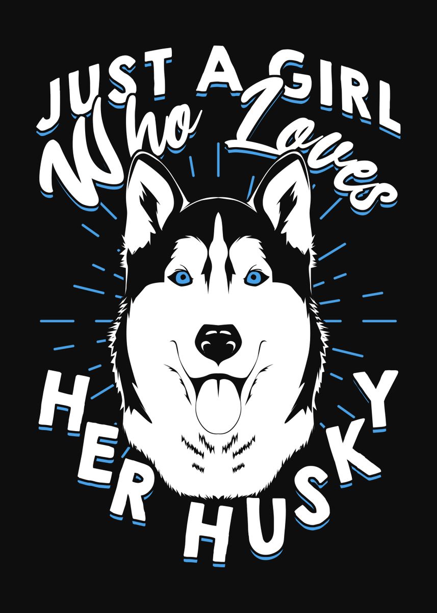 'Husky Dog Design ' Poster, picture, metal print, paint by Marcel Doll ...