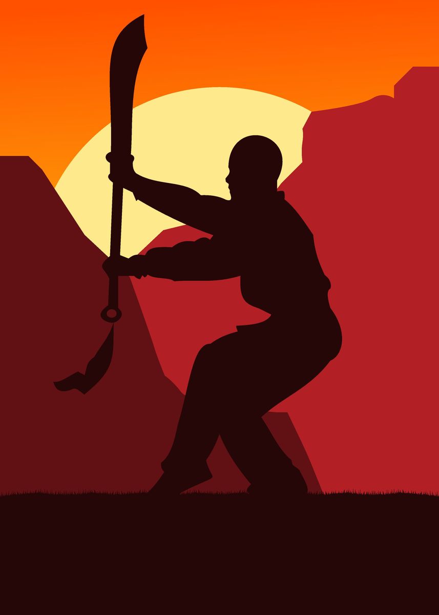 'Shaolin sword art ' Poster, picture, metal print, paint by Av art ...