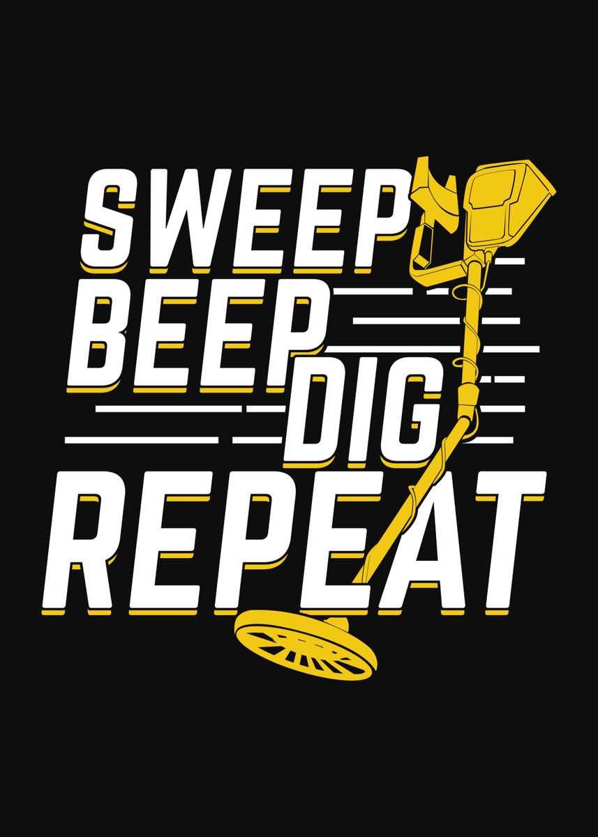 'Metal Detecting Design ' Poster by Marcel Doll | Displate