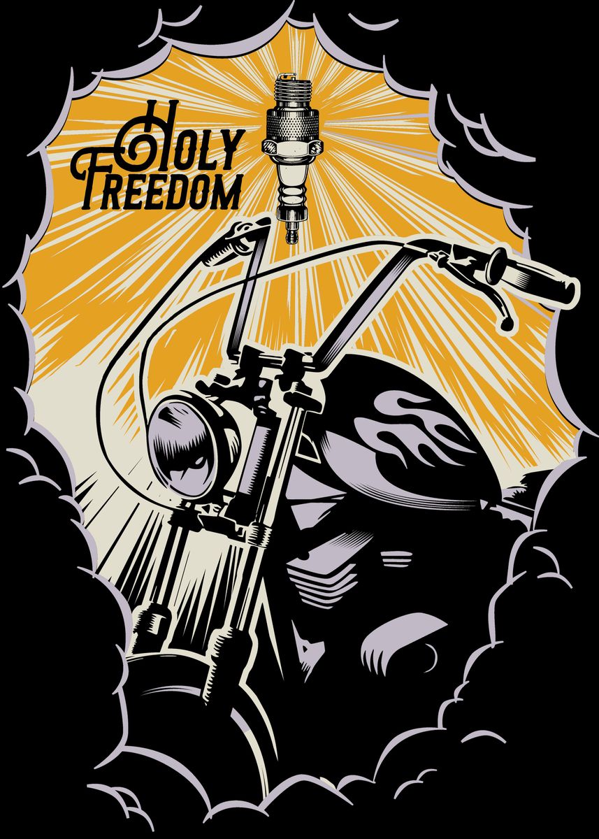 'Holy Freedom' Poster, picture, metal print, paint by Long Shot | Displate