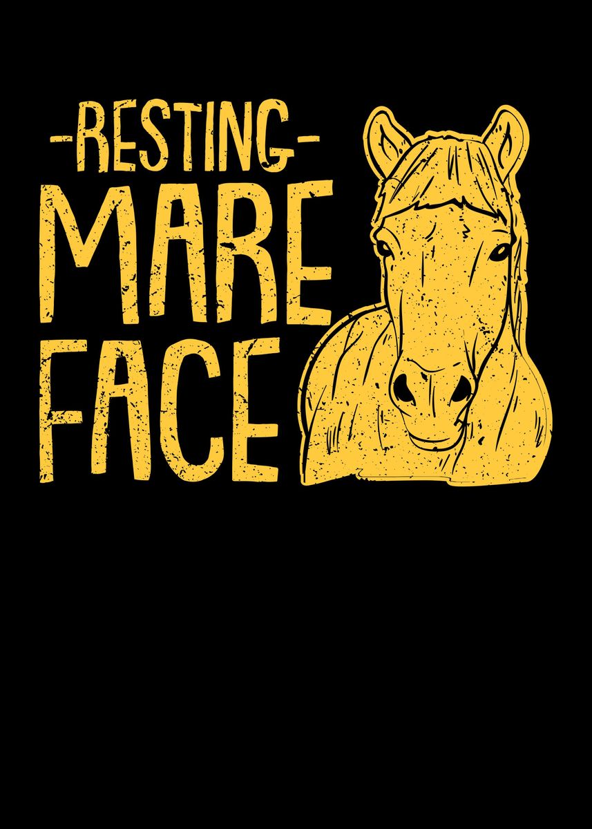 'Resting Mare Face' Poster, picture, metal print, paint by Uwe Seibert ...