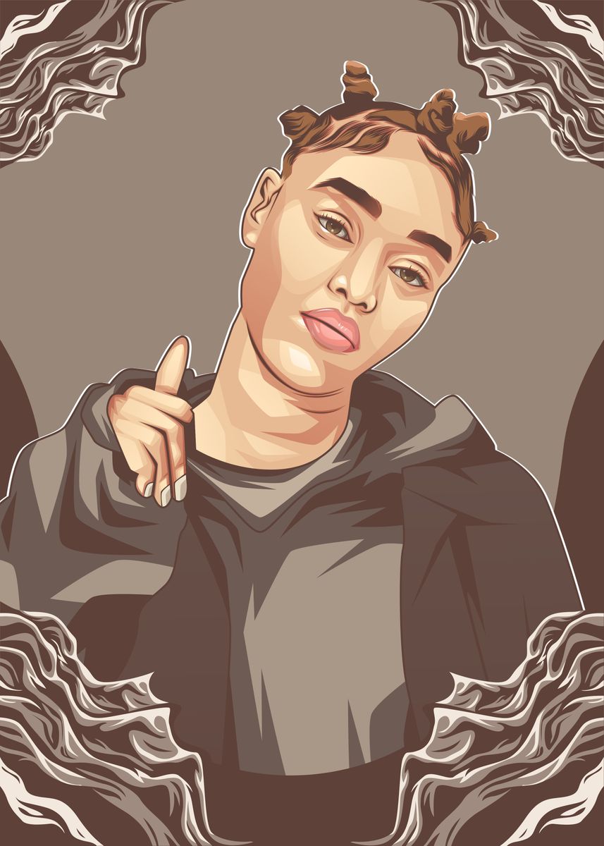 'Rapper Chynna Rogers' Poster by Colorize Studio | Displate