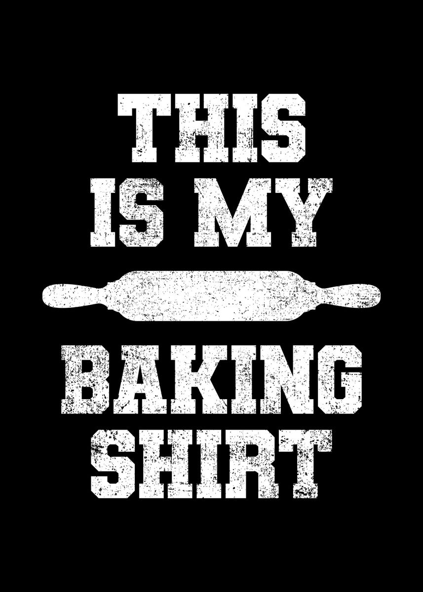 'Baking Baker Rolling Pin' Poster, picture, metal print, paint by ...