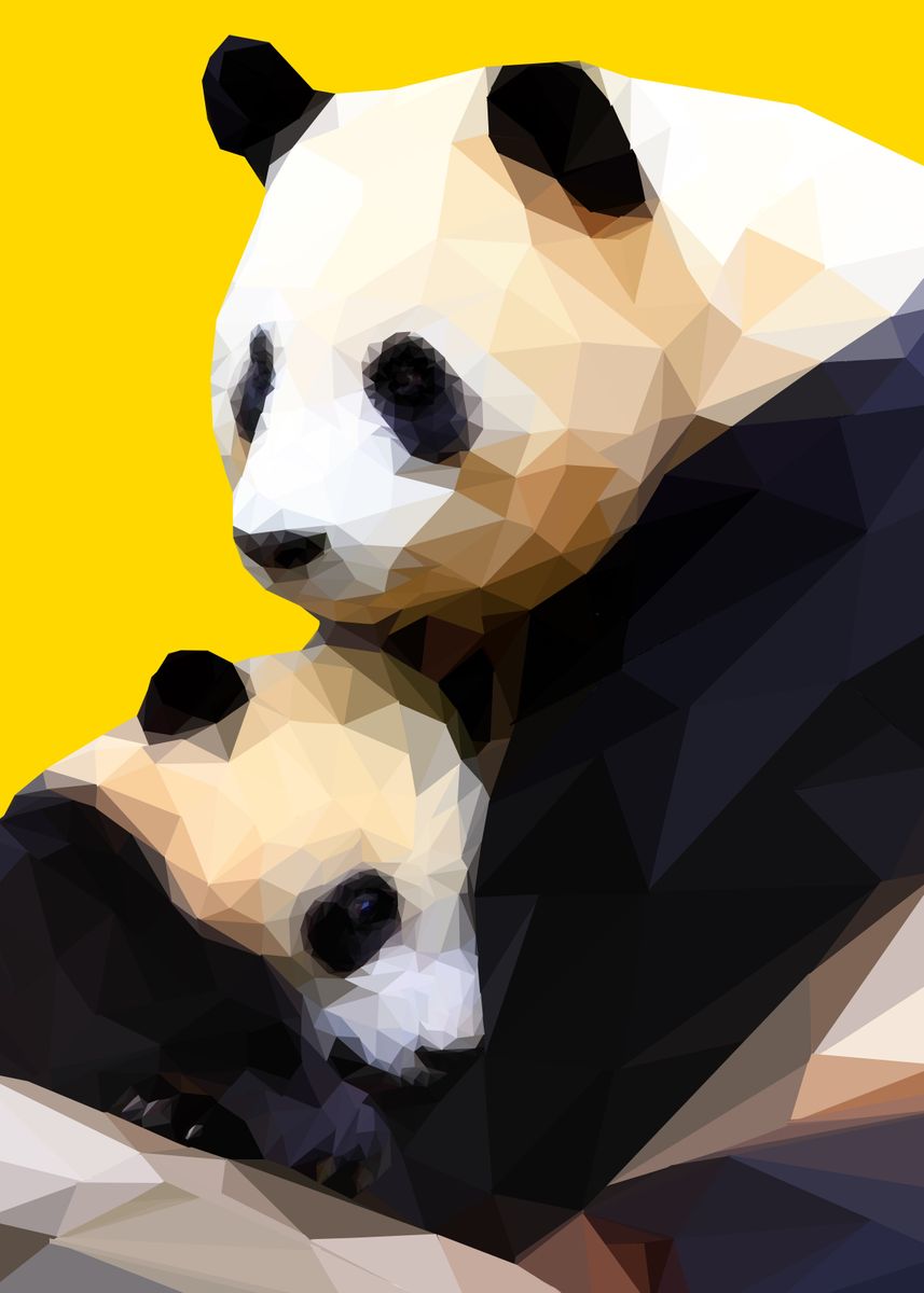 'panda 2' Poster, picture, metal print, paint by INSPIRE COLLECTION ...