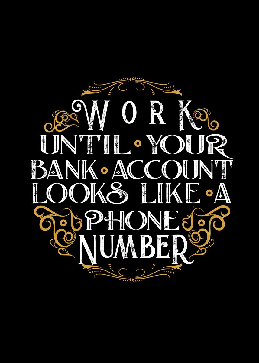 'Bank Motivation' Poster by Beone Digital | Displate