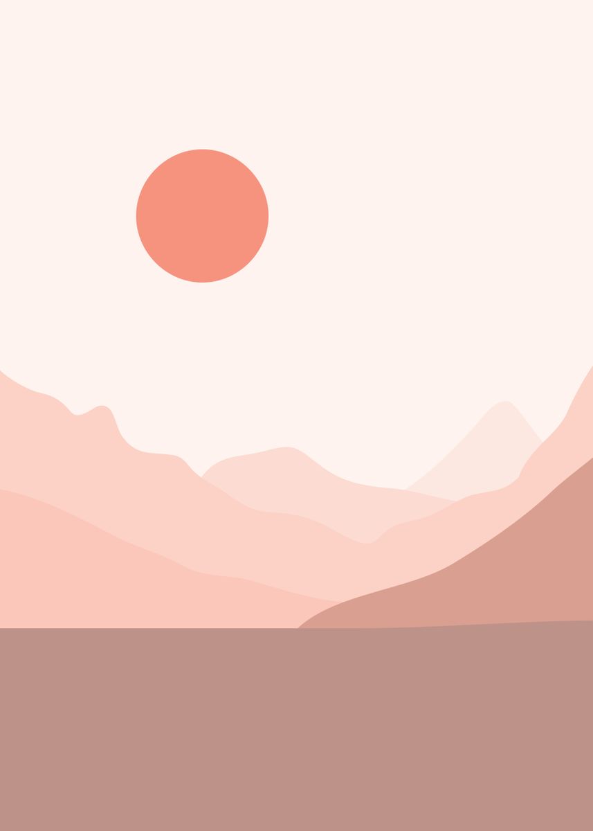 'Terracotta Mountains' Poster, picture, metal print, paint by DSpot ...