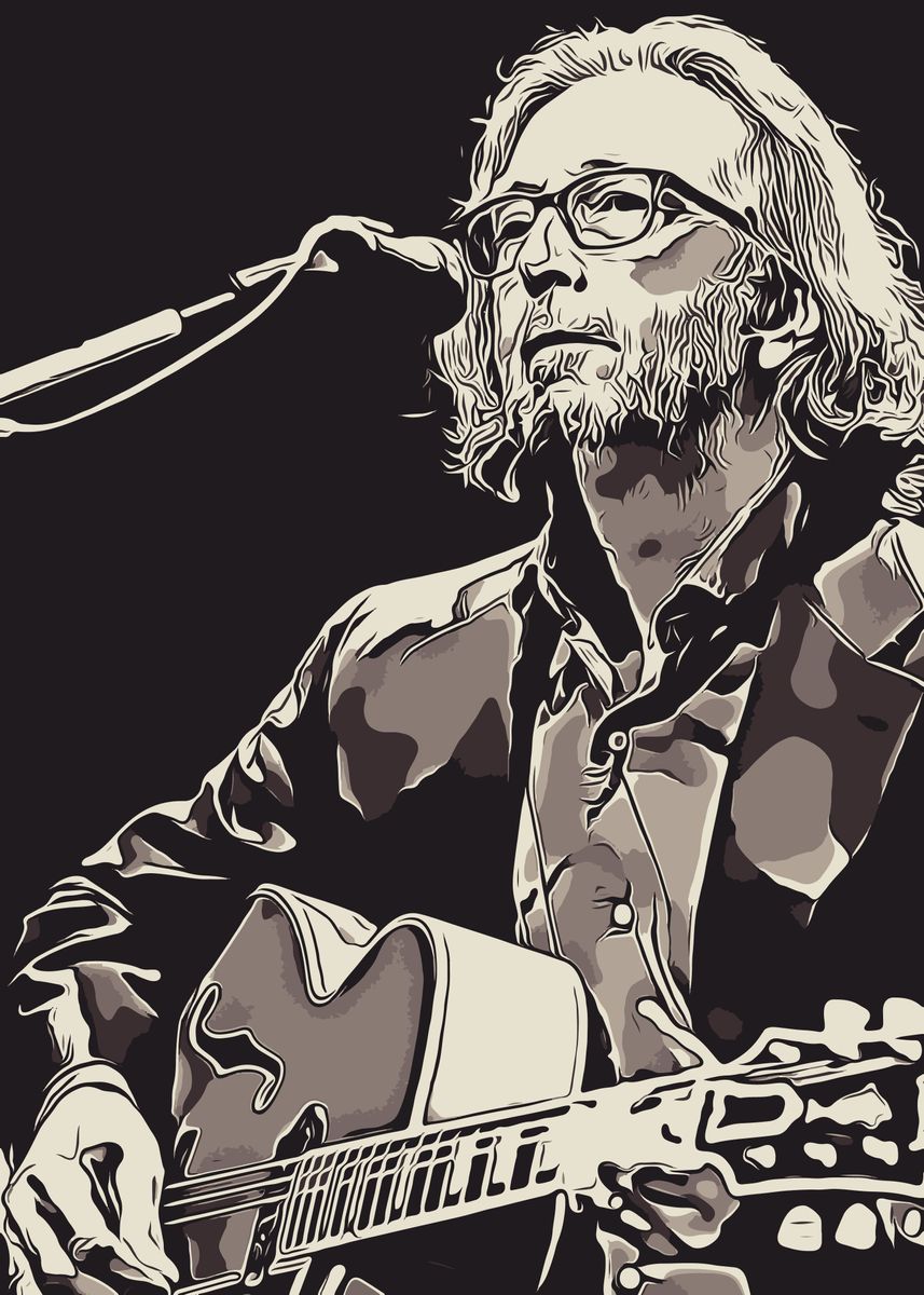 'Eric Clapton Art04' Poster, picture, metal print, paint by Ainiez ...
