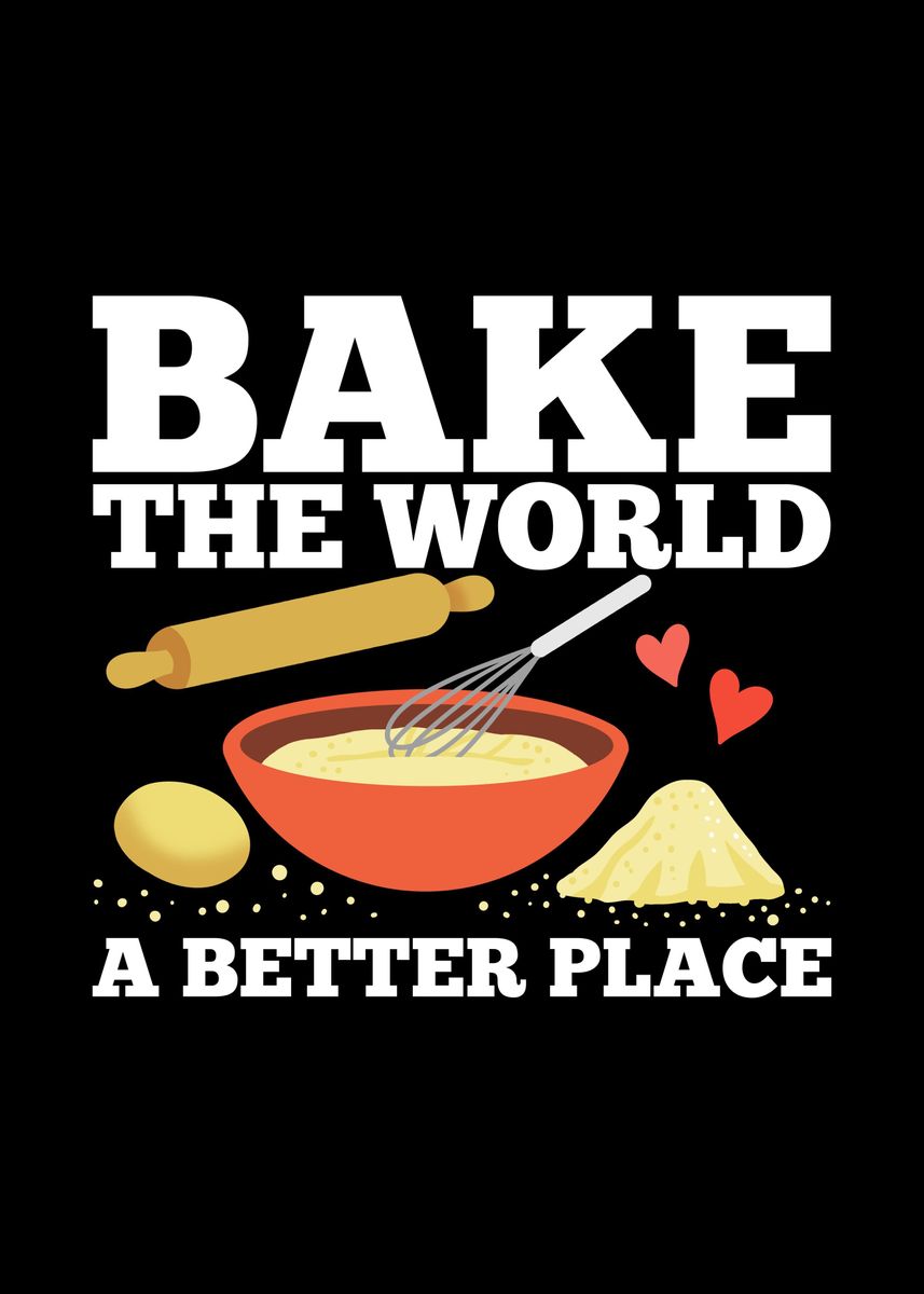 'Baking Baker Bakery' Poster, picture, metal print, paint by Mealla ...