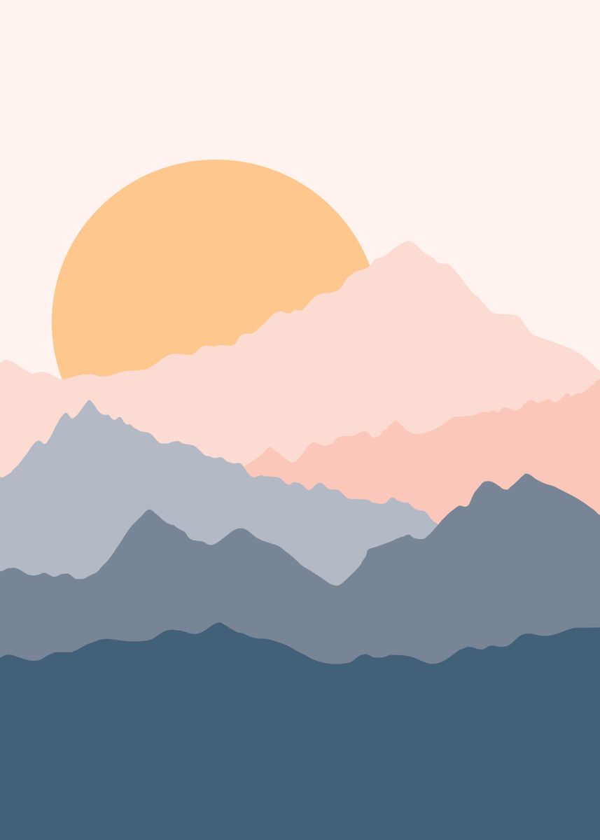 'Bright Nordic Dusk' Poster, picture, metal print, paint by DSpot Shop ...