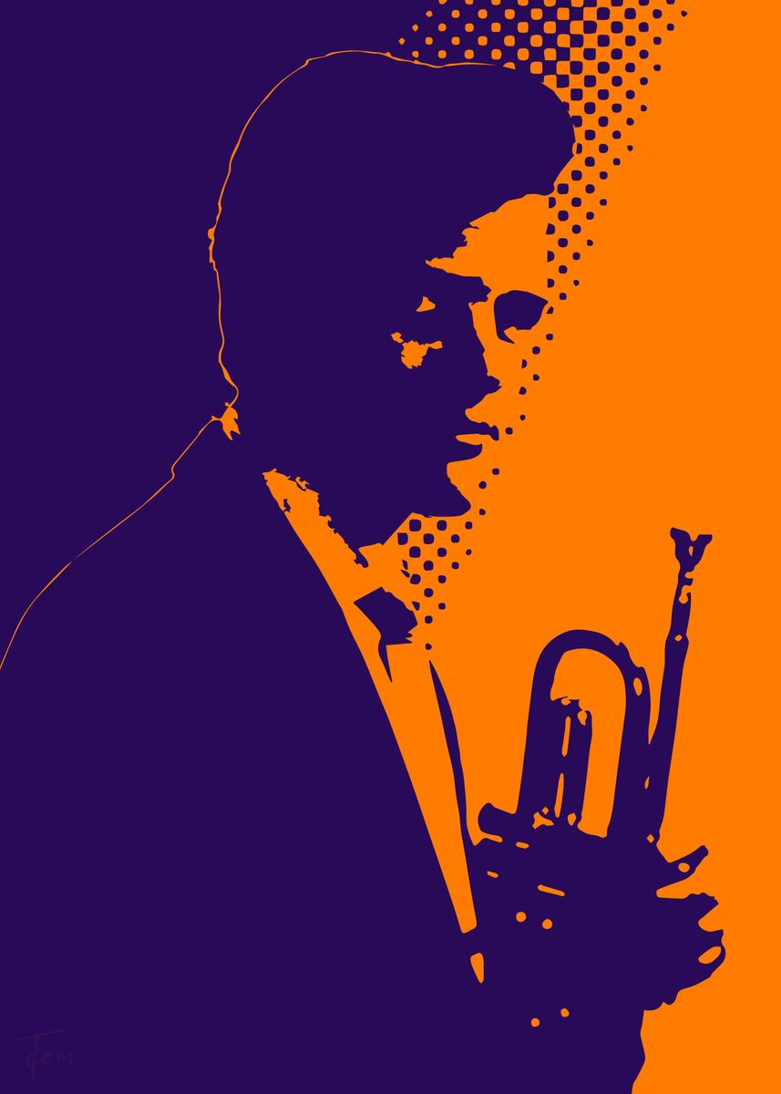 'Chet Baker' Poster, picture, metal print, paint by Petra Rommelfanger ...