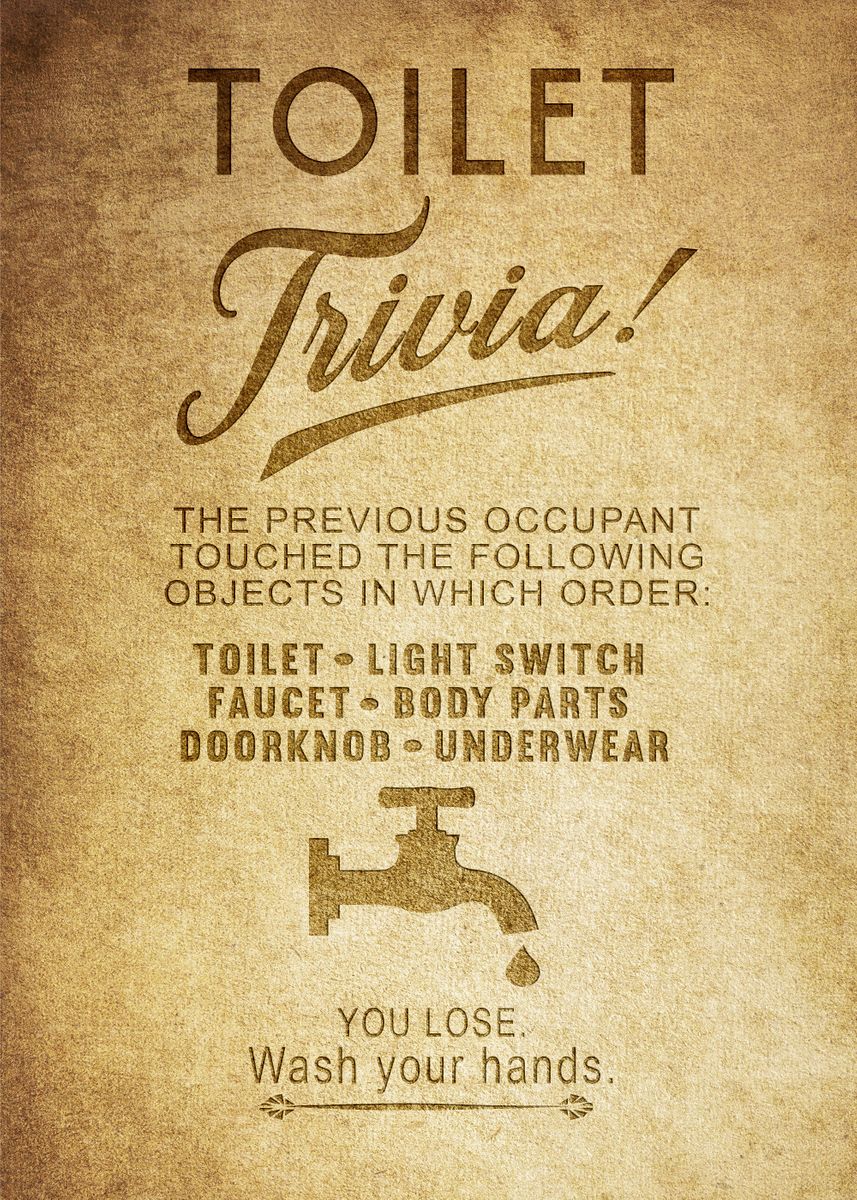 'Toilet' Poster, picture, metal print, paint by Kenny Studio | Displate