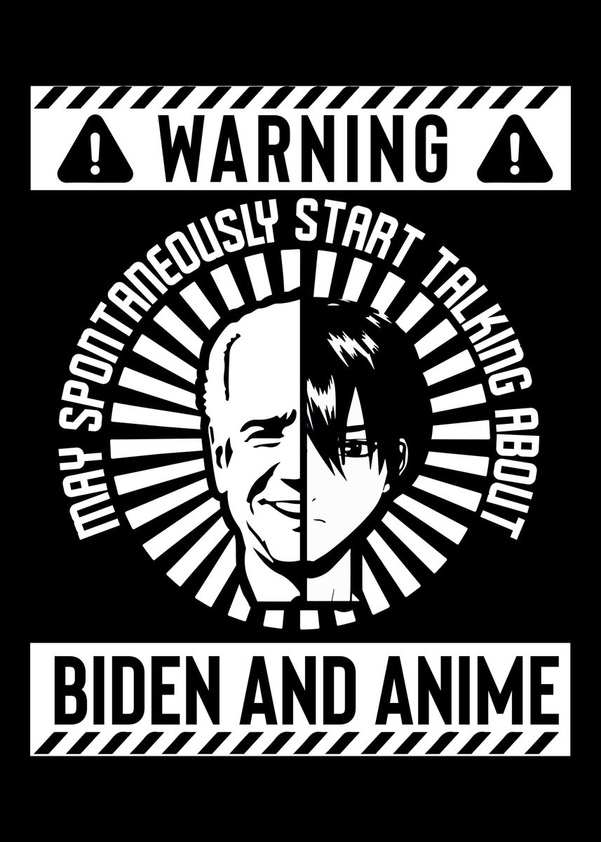 'Pro Joe Biden Anime Manga' Poster, picture, metal print, paint by ...