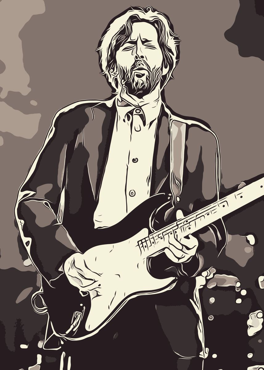 'Eric Clapton Art02' Poster, picture, metal print, paint by Ainiez ...