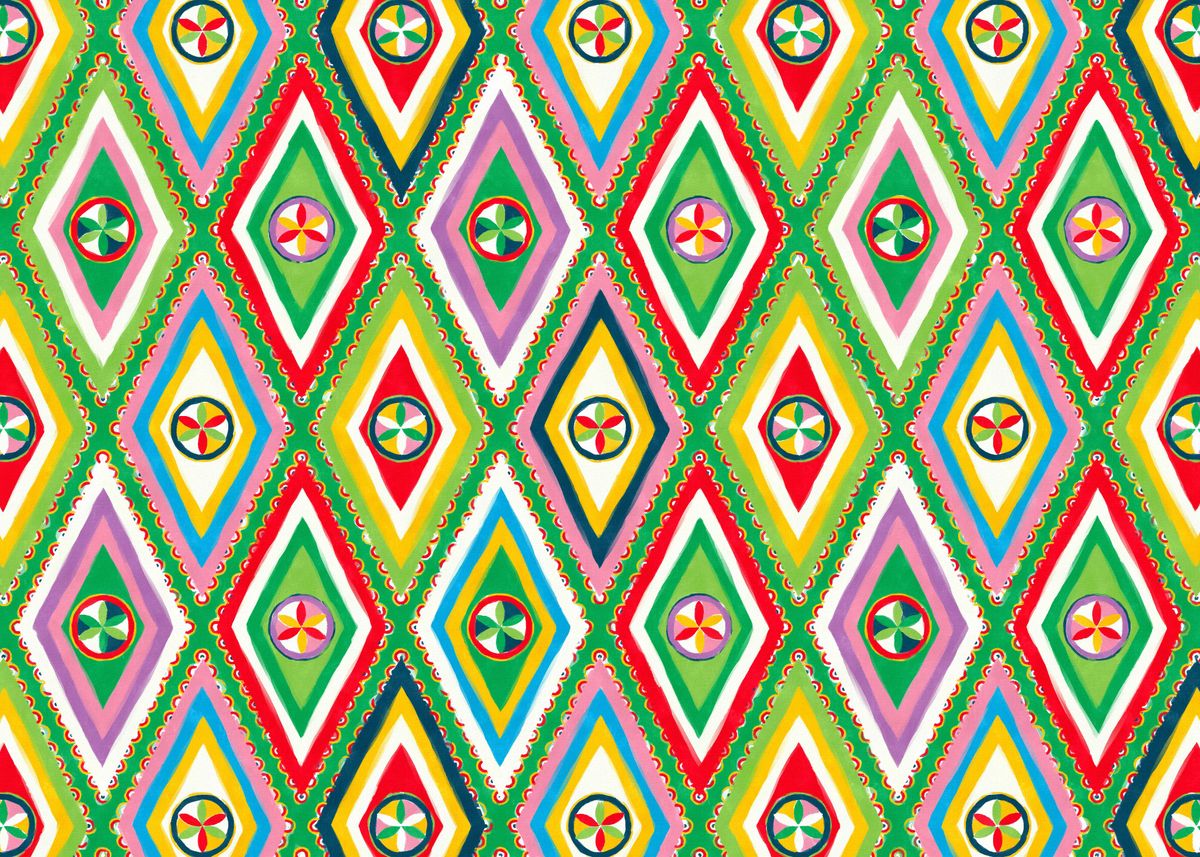 'Najdi pattern' Poster by Richard Laschon | Displate