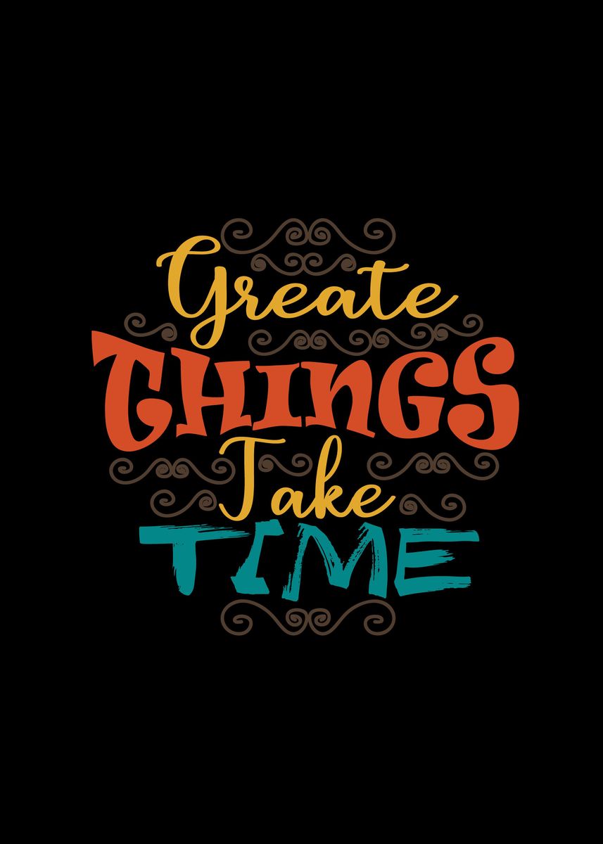 'Time Motivation' Poster, picture, metal print, paint by Beone Digital ...