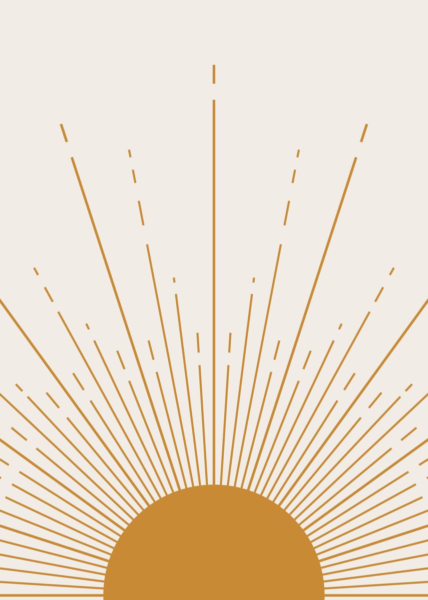 'Minimalist Sun Art' Poster, picture, metal print, paint by Haus and ...