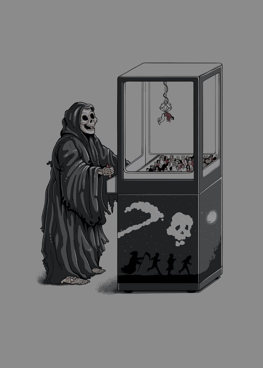 'Death is random' Poster, picture, metal print, paint by Ignacio Díaz ...