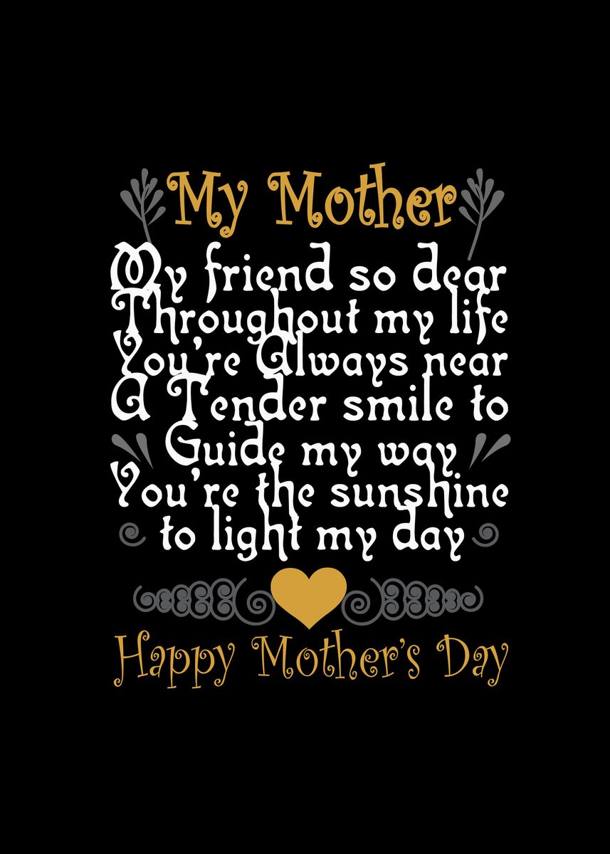 'Dear Mother' Poster, picture, metal print, paint by Beone Digital ...