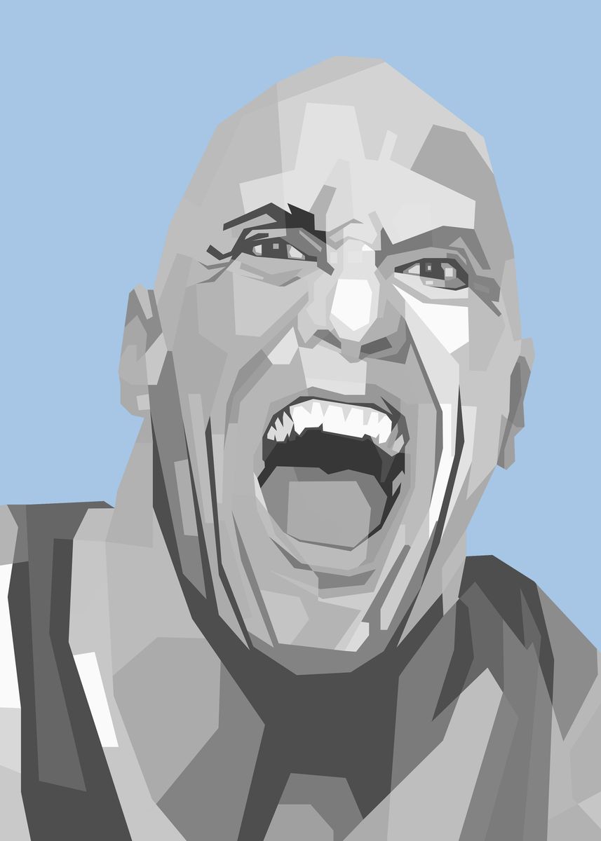 'Dwayne Johnson ' Poster, picture, metal print, paint by ISA TERESA ...